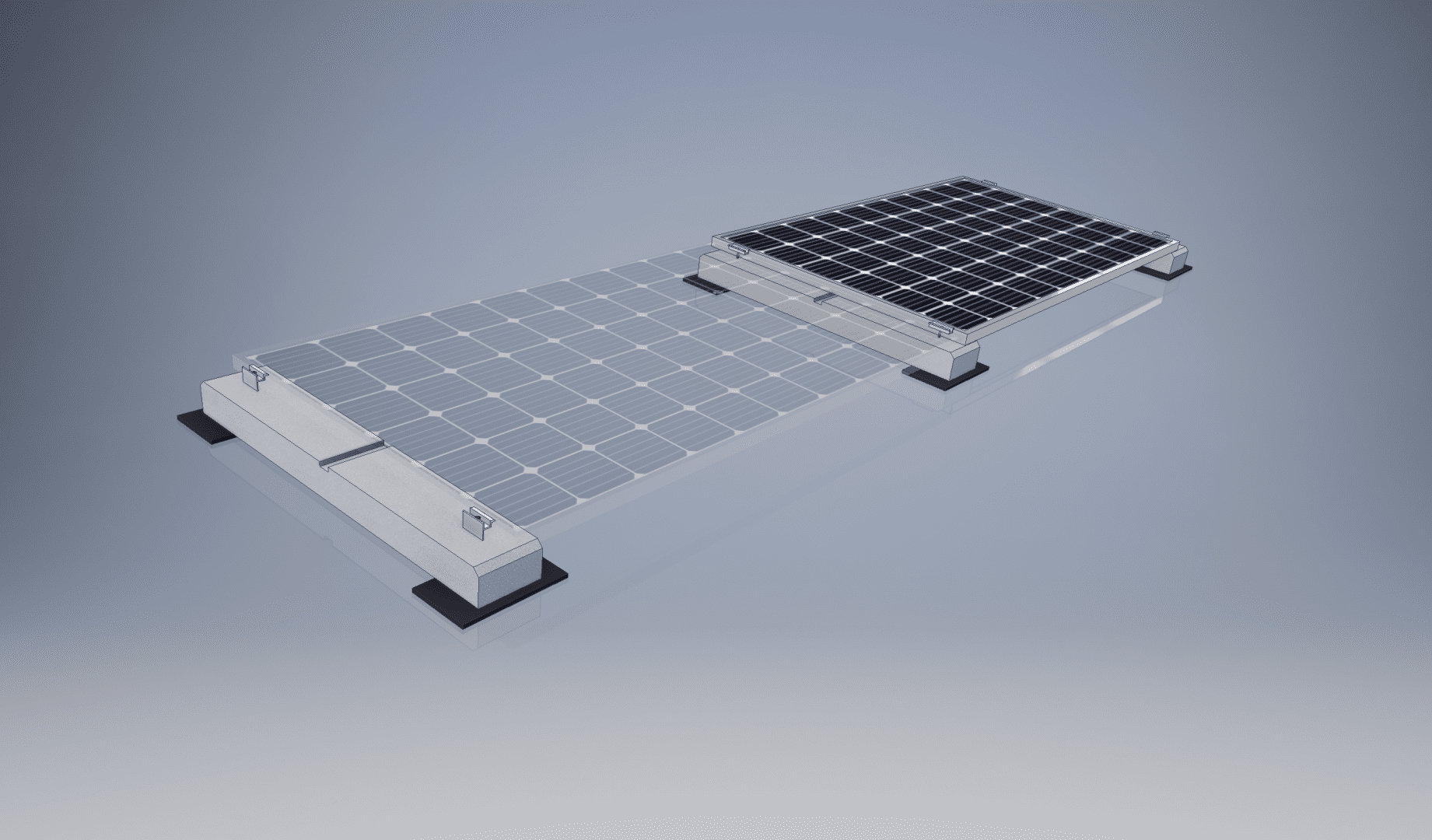 0 degree Ballast for fastening of photovoltaic modules - Sun Ballast